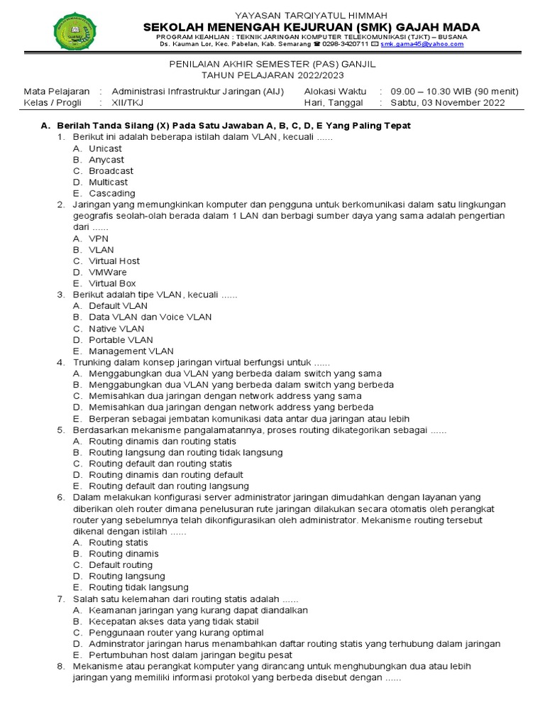 Judul yang tepat untuk dokumen tersebut adalah: "Laporan Hasil Ujian Akhir Semester Genap ...