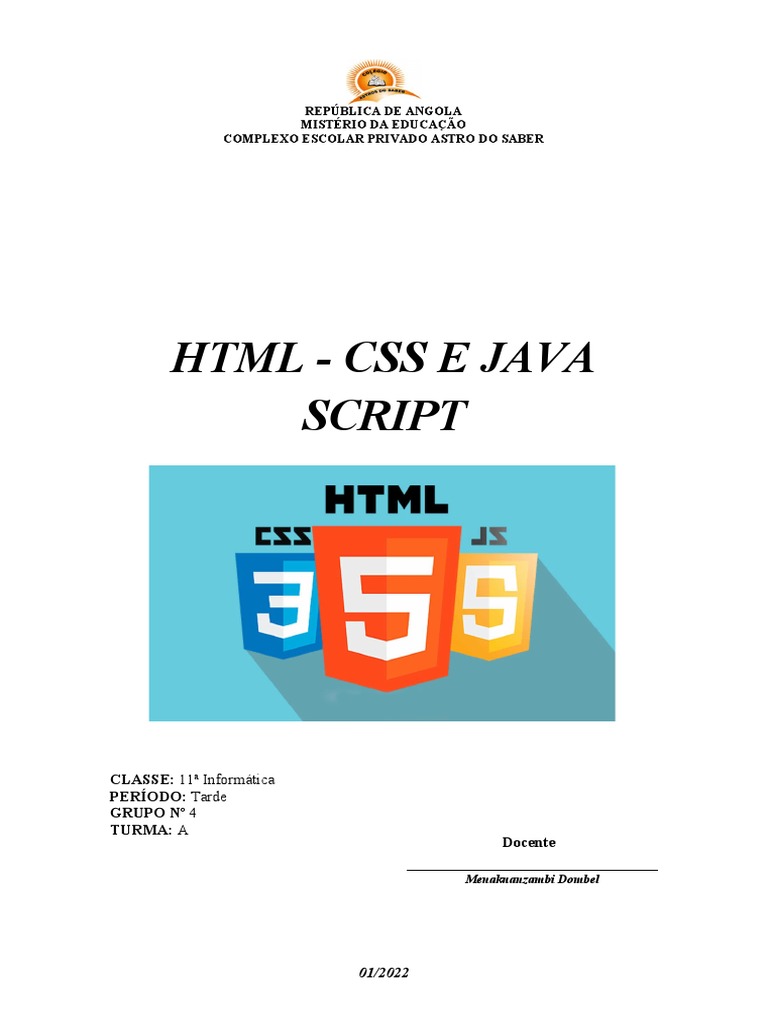 Html Css E Javascript Pdf Html Rede Mundial De Computadores