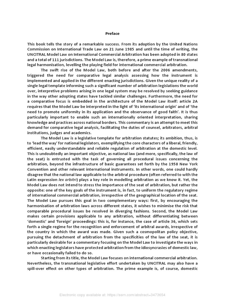 Uncitral Model Law On International Comm Pdf Arbitration Ethical