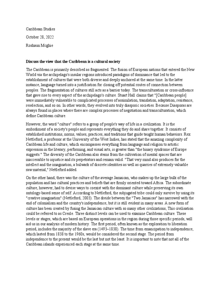 Caribbean Studies | PDF | Caribbean | Jamaica