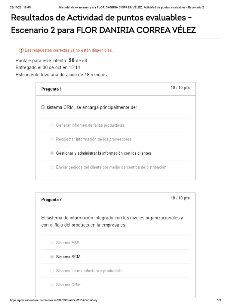 Actividad de Puntos Evaluables - Escenario 2 | PDF | Sistema de informacion | Prueba (evaluación)