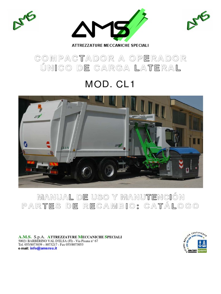 AMS Manual CL1N ES Rev 03 Da IT Rev07 | PDF | Residuos | Neumático