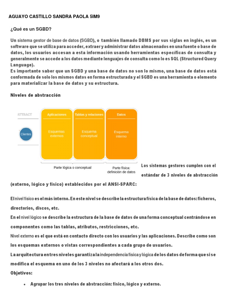 Introducción a los SGBD y sus funciones | PDF | Bases de datos | SQL