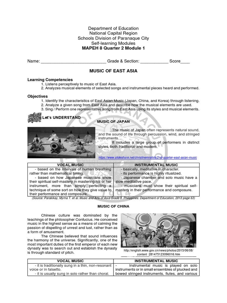 Mapeh8 QTR2 Mod1 | PDF