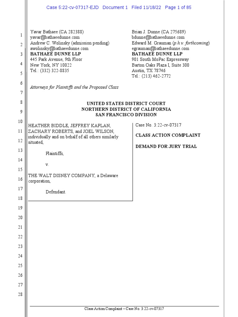 Biddle v. Walt Disney Co. | PDF