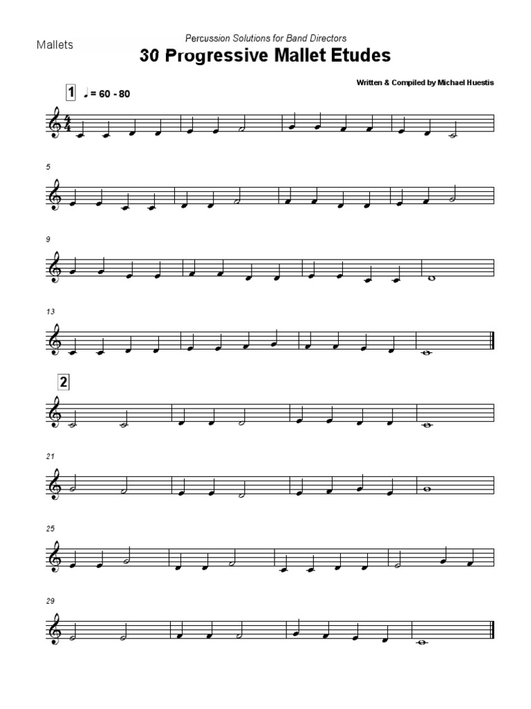 30 Progressive Mallet Etudes | PDF | Rhythm And Meter | Musical ...