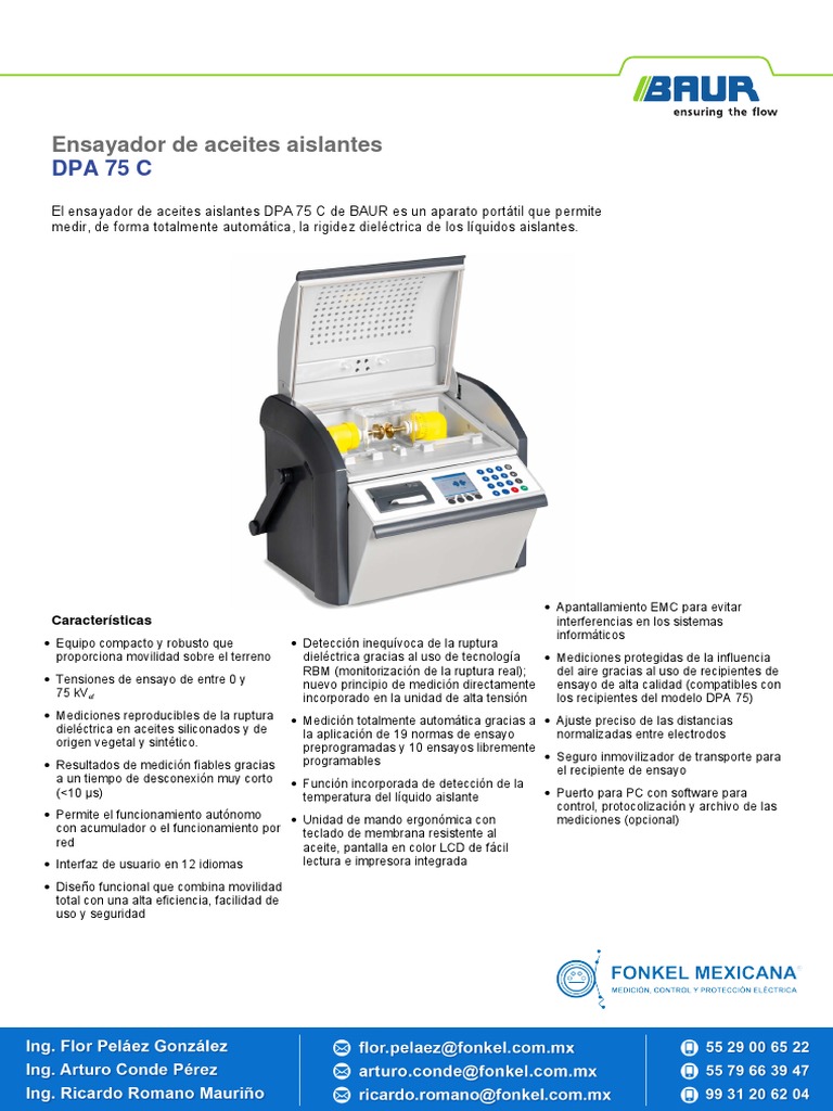 Baur Datasheet Dpa 75 C - Esp | PDF | Informática