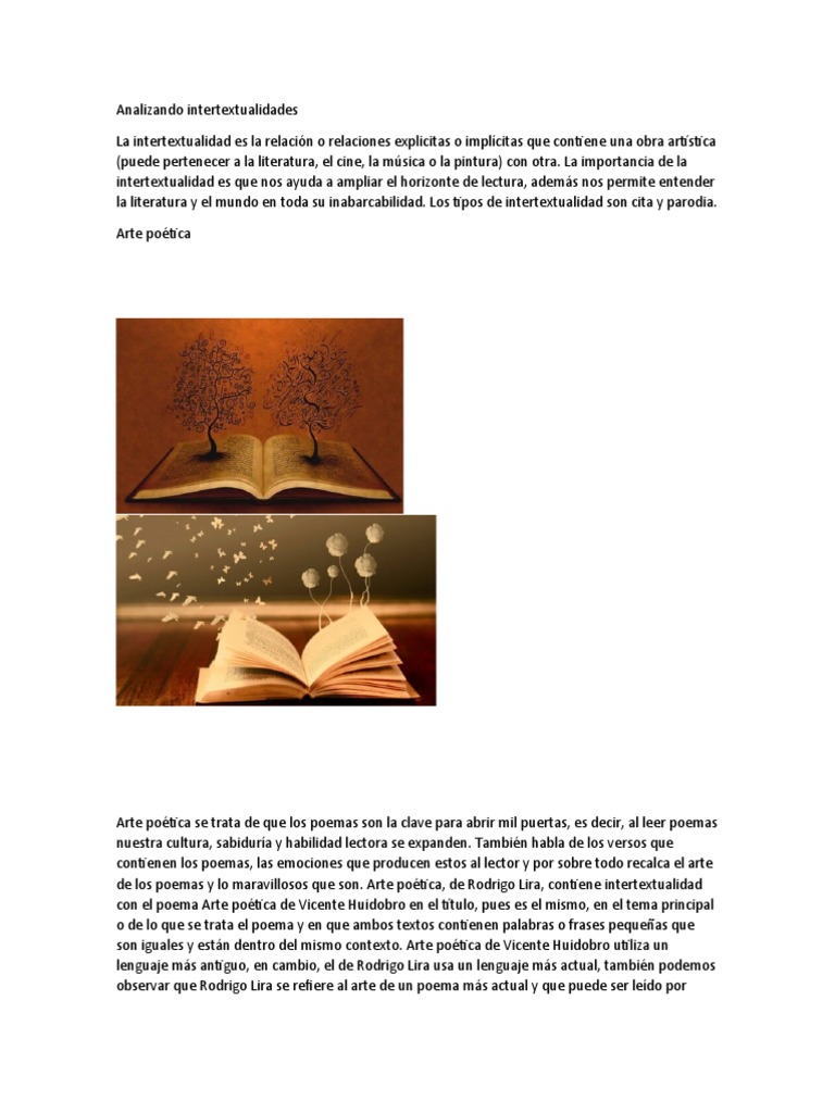 Analizando Intertextualidades | PDF | Poesía | Intertextualidad