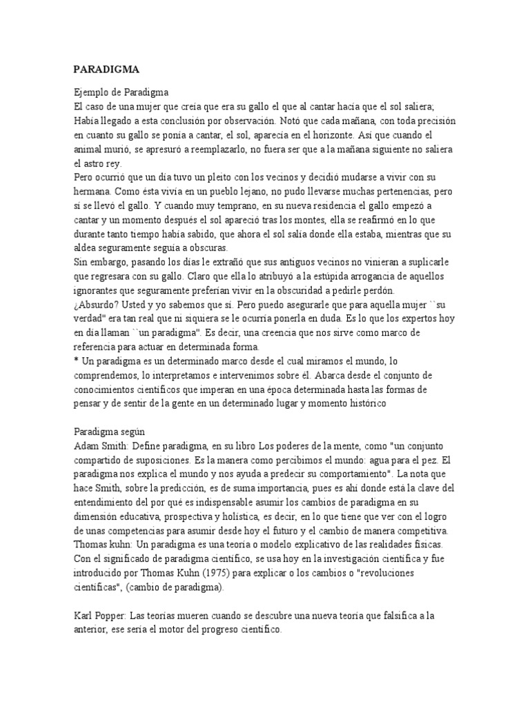 PARADIGMA | PDF | Falacia | Paradigma