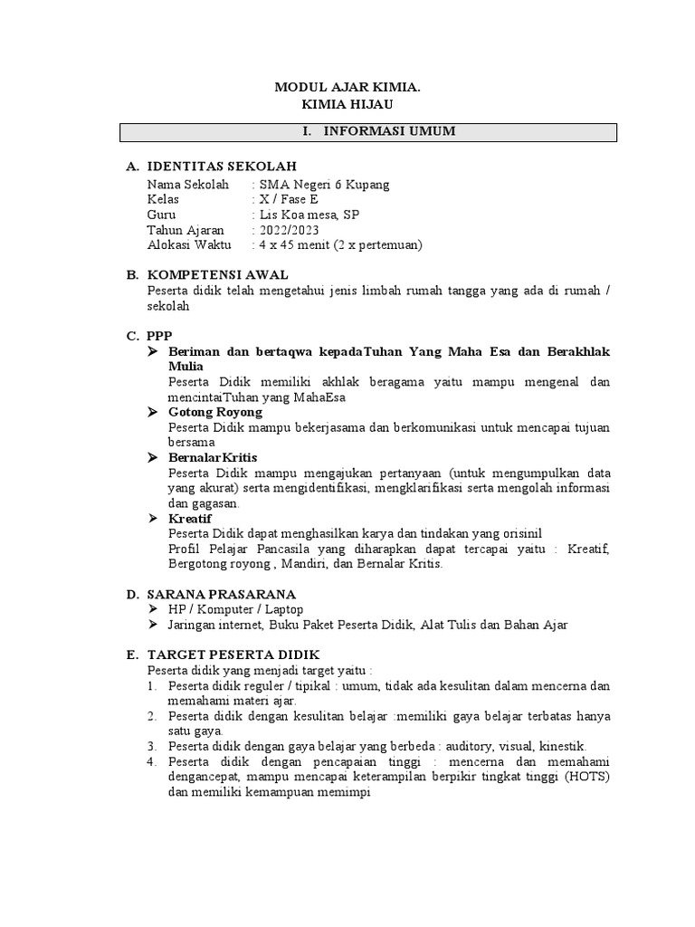 Modul 06 Dan LKPD Eco | PDF