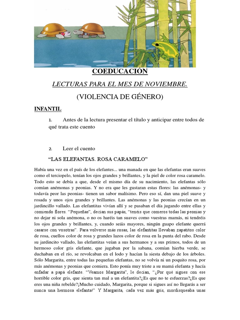 COEDUCACION Lecturas de Noviembre | PDF