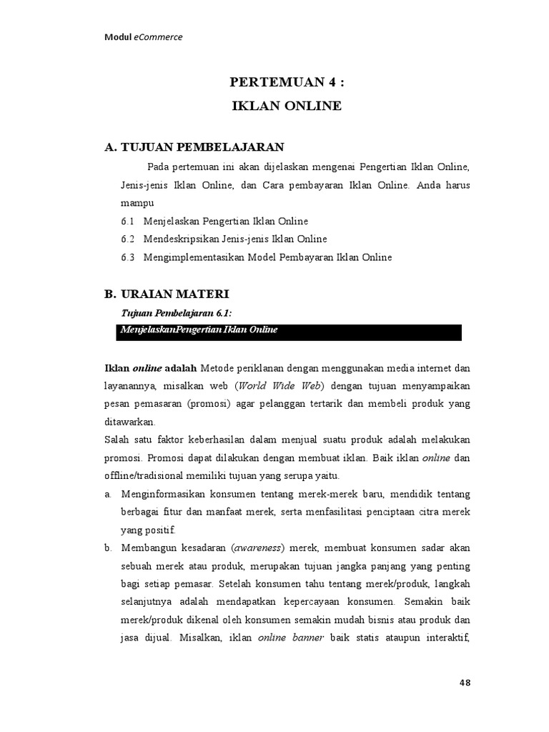 Pertemuan 4 - Iklan Online | PDF