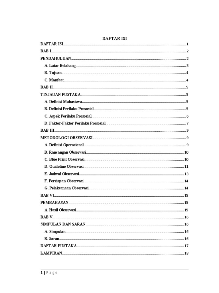 Laporan Observasi | PDF