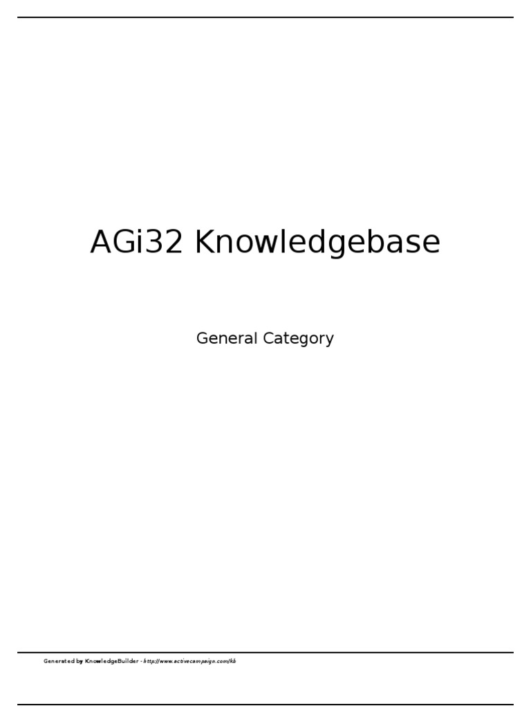 Agi32 Knowledge Base - General Category | PDF | Color | Lighting