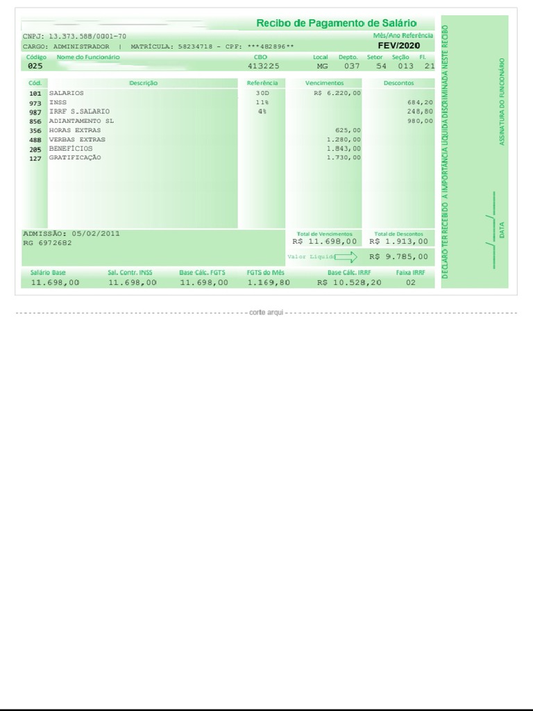 Holerite Matriz | PDF