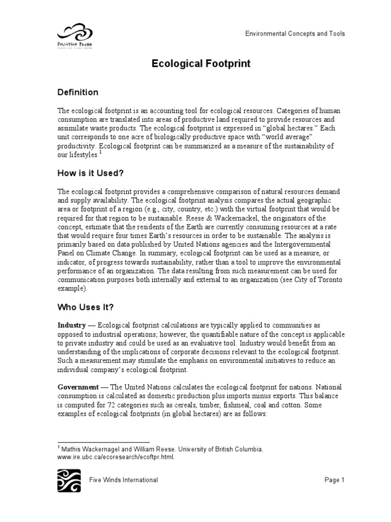 Ecological Footprint | PDF | Sustainability | Resource