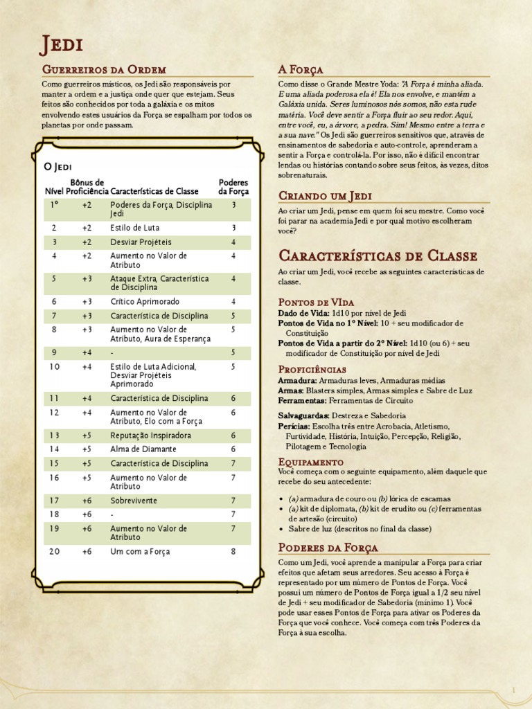 Jedi 5e | PDF | Jedi