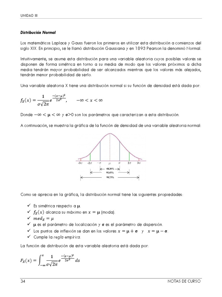 UNIDAD IV Clase 2 | PDF | Distribución normal | Variable aleatoria