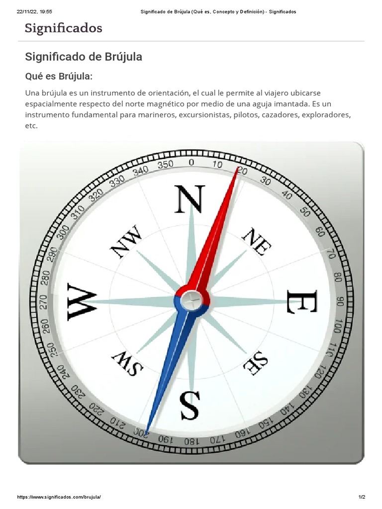 Significado de Brújula (Qué Es, Concepto y Definición) - Significados | PDF