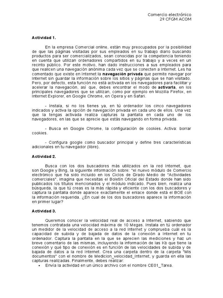Actividad 1 | PDF | Cookie HTTP | Internet
