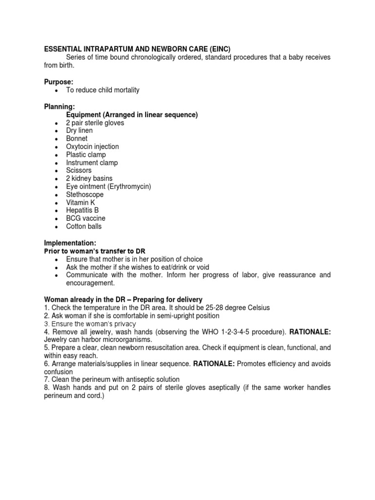 Essential Intrapartum and Newborn Care | PDF | Childbirth | Infants