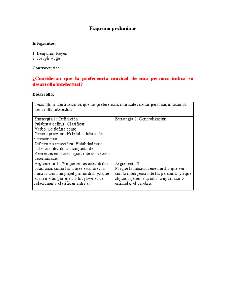 Esquema Preliminar (Grupo 05) | PDF