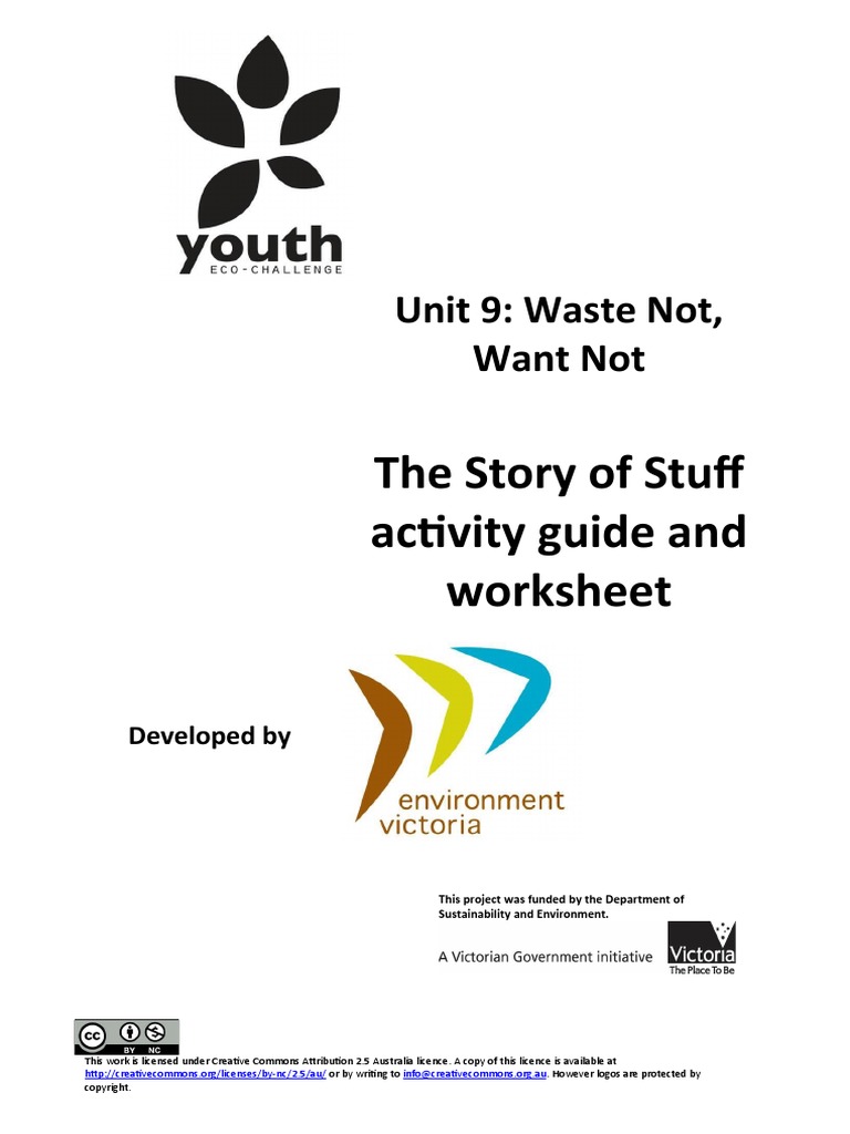 Story of Stuff Worksheet | PDF | Waste | Consumption (Economics)