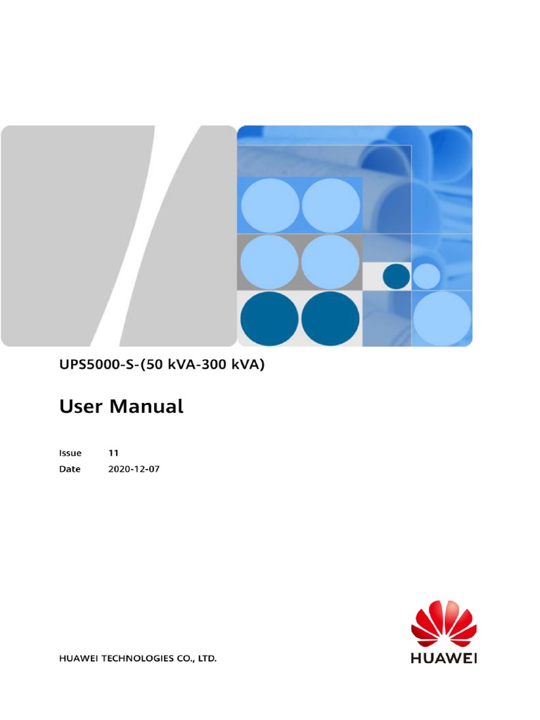 UPS5000-S - (50 KVA-300 KVA) User Manual - Huawei | PDF