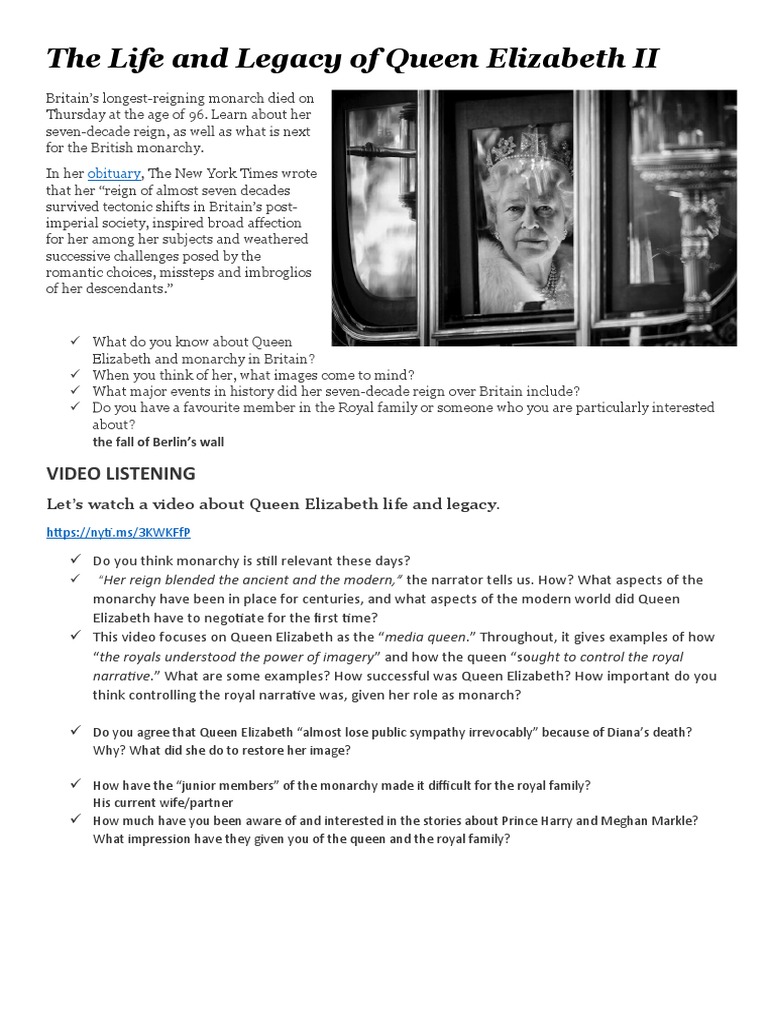 The Life and Legacy of Queen Elizabeth II | PDF