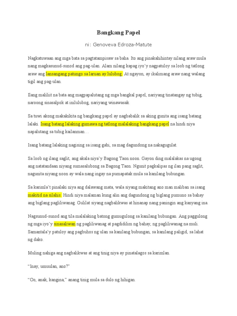 Bangkang Papel | PDF