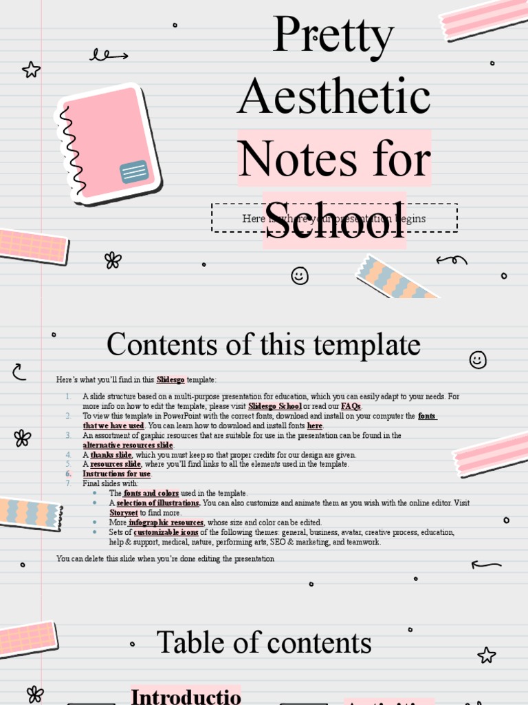 Cute Aesthetic Notes For School | PDF | Planets | Solar System