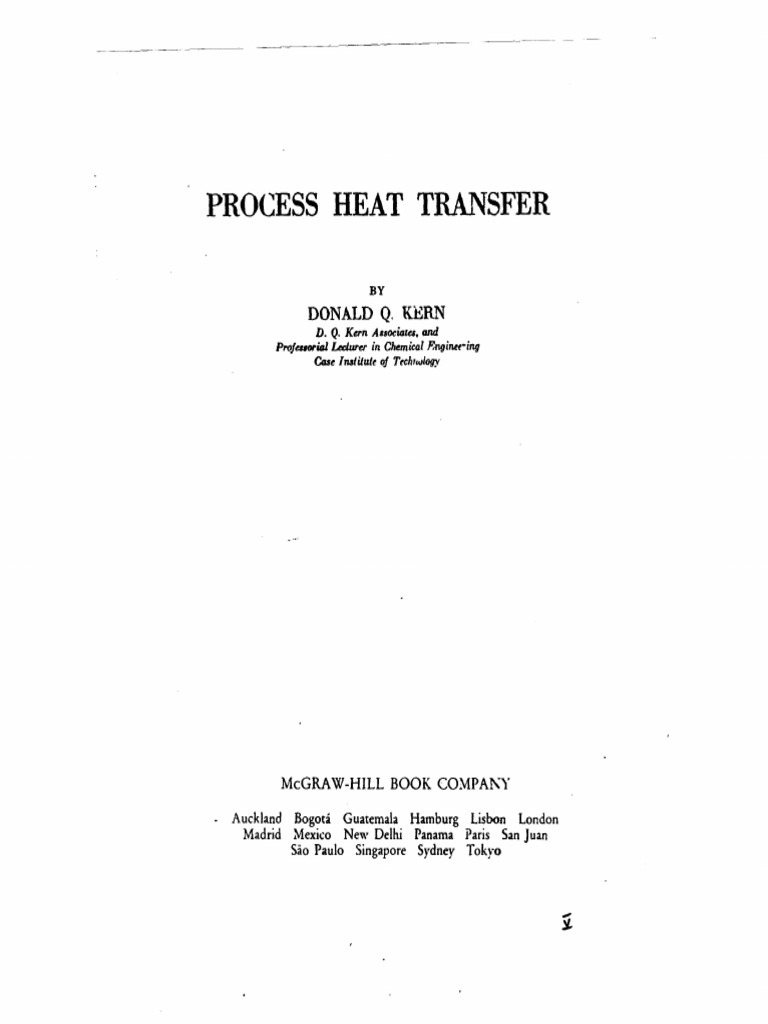 Process Heat Transfer DQ Kern | PDF