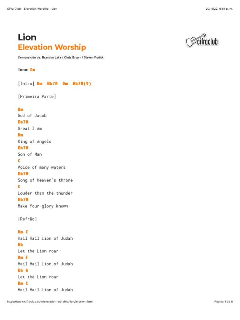 Elevation Worship - Lion | PDF | Religious Belief And Doctrine