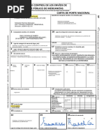 Formato de Carta de Porte para Llenar | PDF
