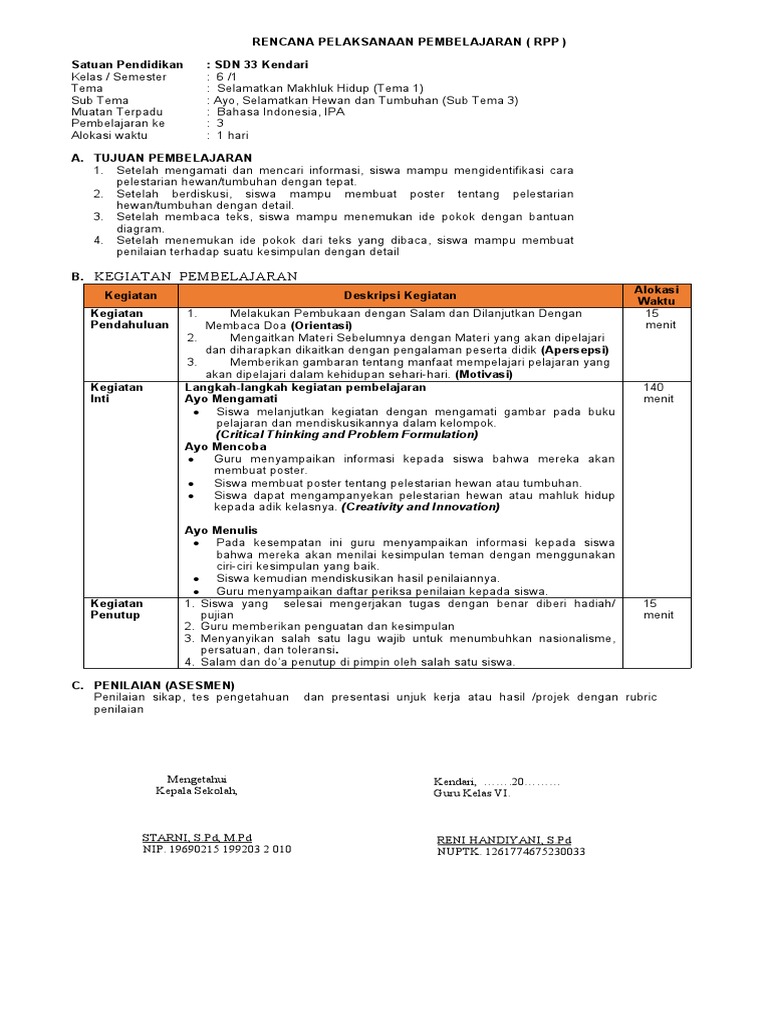 6.1.3.3 - RPP Revisi 2020 | PDF