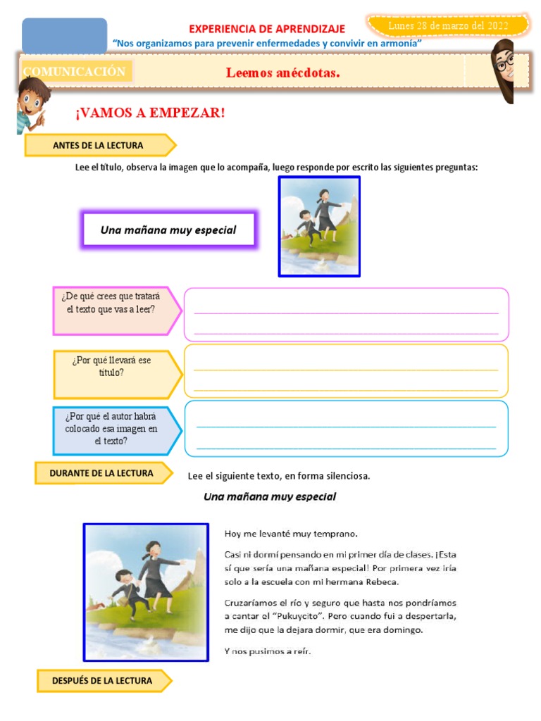 D1 A2 Leemos Anecdotas | PDF