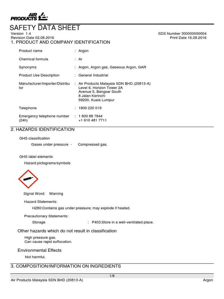 MSDS 109430 Arg | PDF | Firefighting | Valve