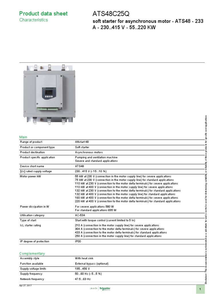 Altistart 48 - ATS48C25Q | PDF