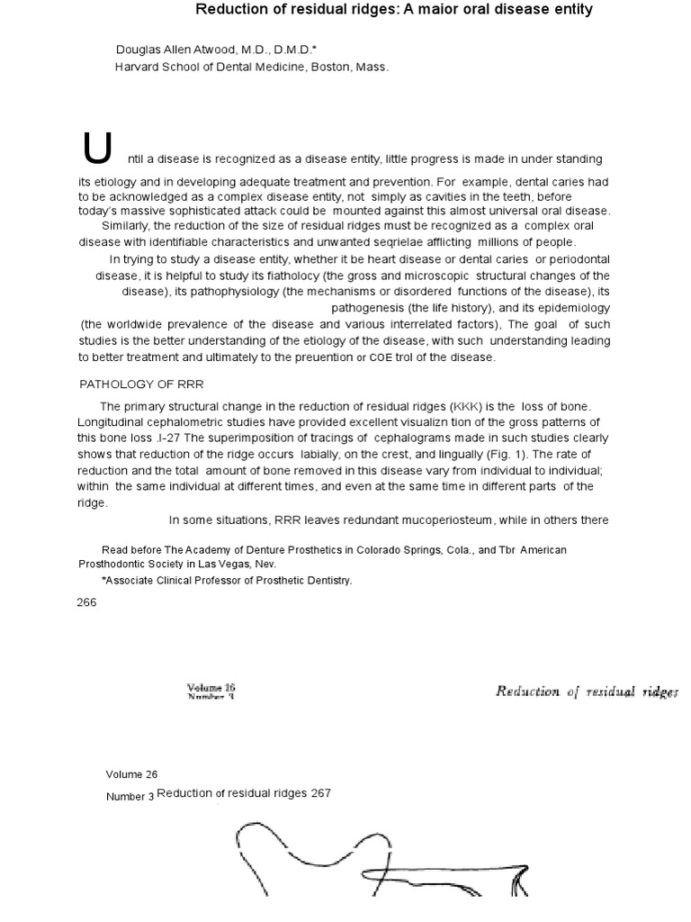 Atwood 1971 JPD Reduction of Residual Ridges A Major Oral Disease ...