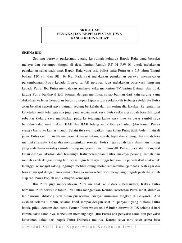 Sl Fa Modul Skill Lab Pengkajian Sehat 2019 Pdf