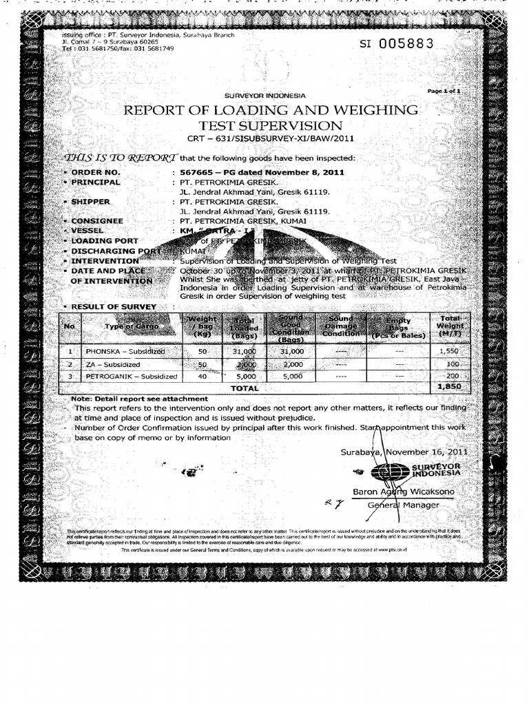Contoh Loading Petro 2011 | PDF
