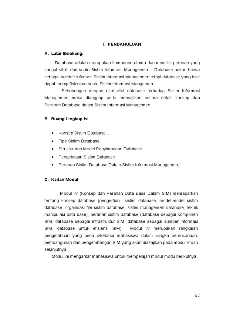 Struktur Dan Model Penyimpanan Database (Basis Data) PDF | PDF