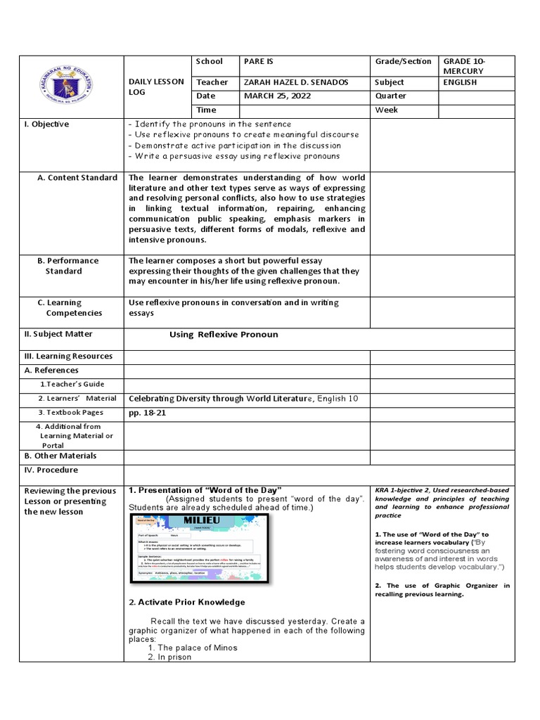 LP For CO1 With Annotation2 | PDF | Learning | Teaching Method