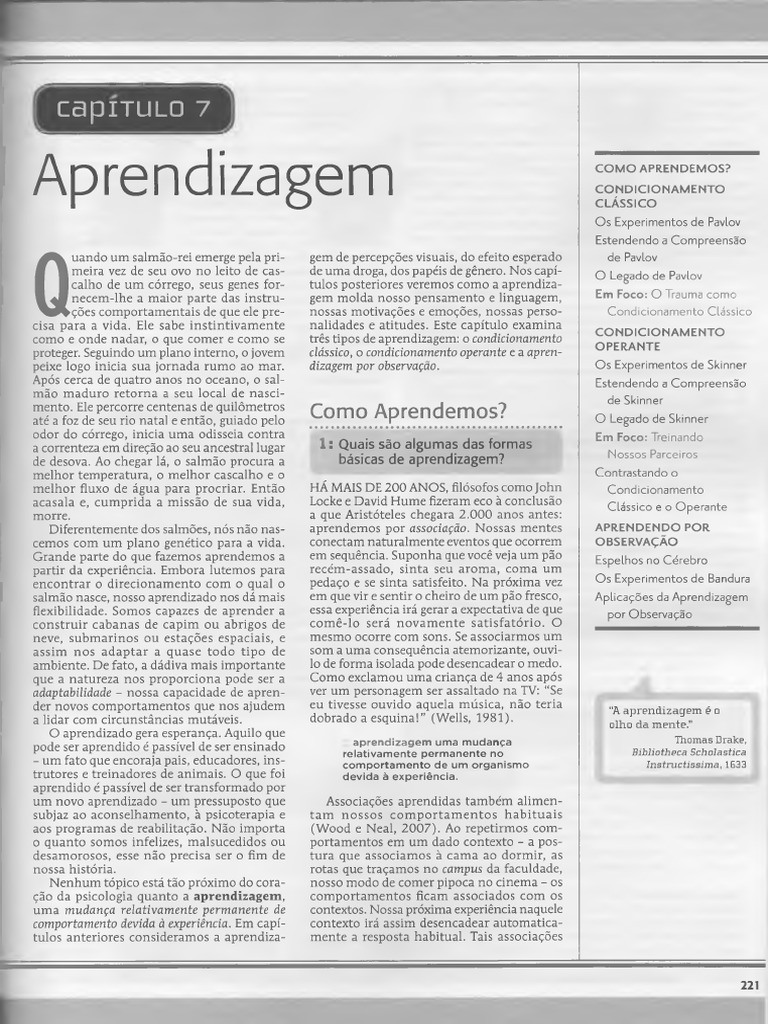 APRENDIZAGEM | PDF