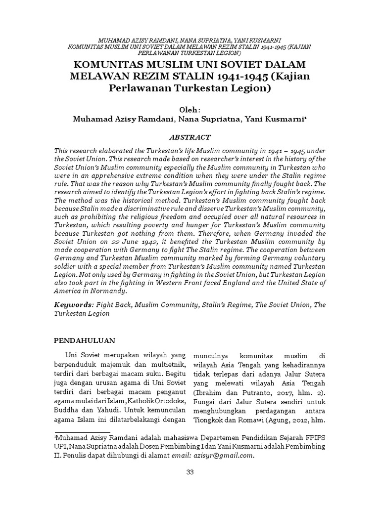 Muslim Di Uni Soviet | PDF