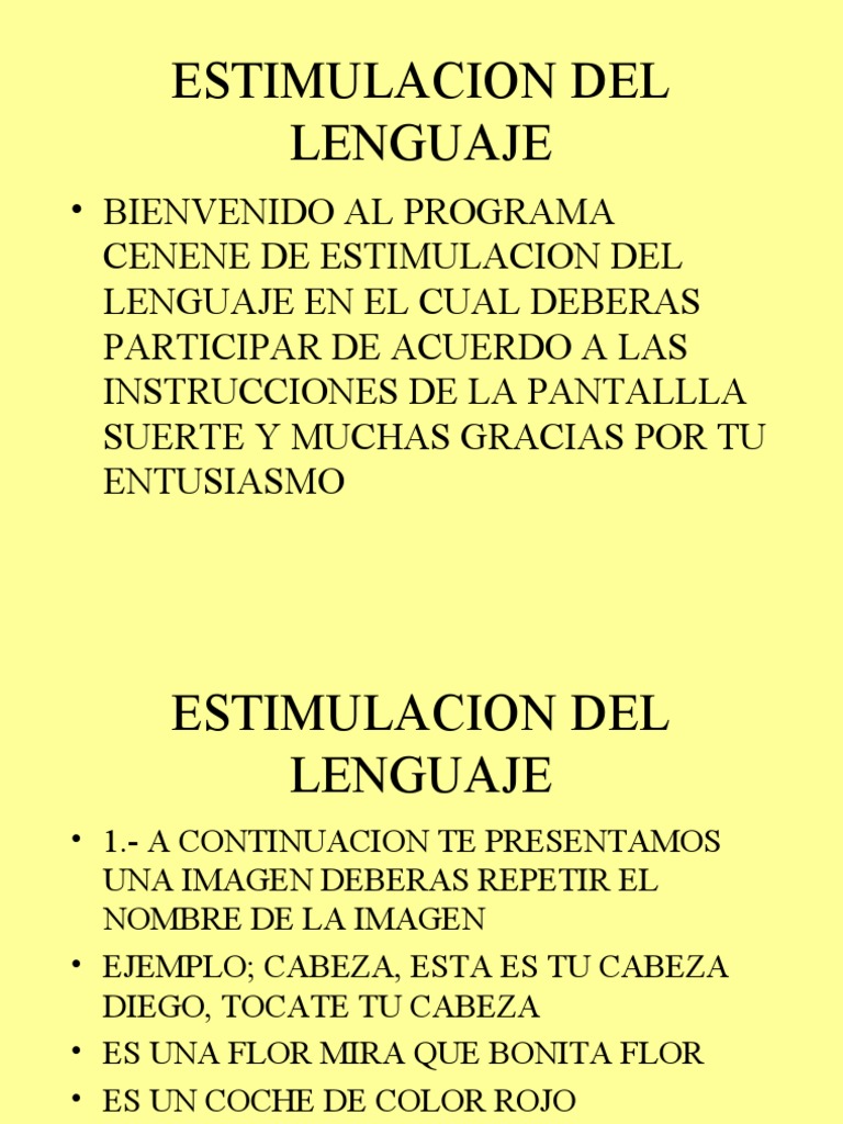 Estimulacion Del Lenguaje | PDF