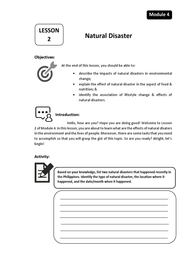 GE ELECT 1 M4L2 Natural Disaster | PDF | Natural Disasters | Agriculture