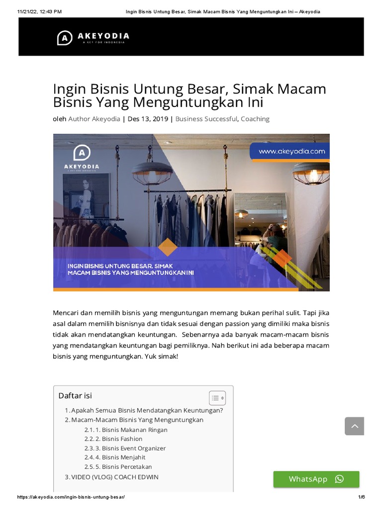 Ingin Bisnis Untung Besar, Simak Macam Bisnis Yang Menguntungkan Ini ...