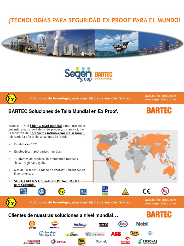Portafolio Soluciones EX BARTEC - SEGEN GROUP Sur America - V3 | PDF | Diodo emisor de luz ...