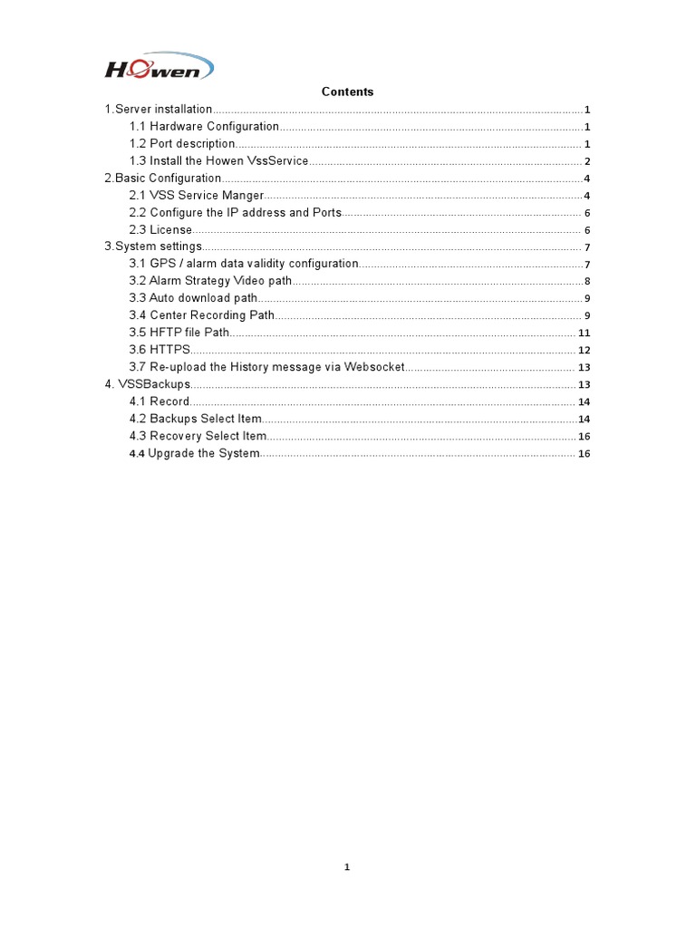 VSS Server Setup Guide | PDF